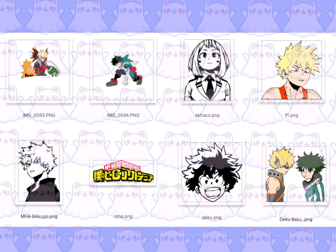 MHA SVG Highly Detailed Layered Bundle of 8 for Cricut & Silhouette ...