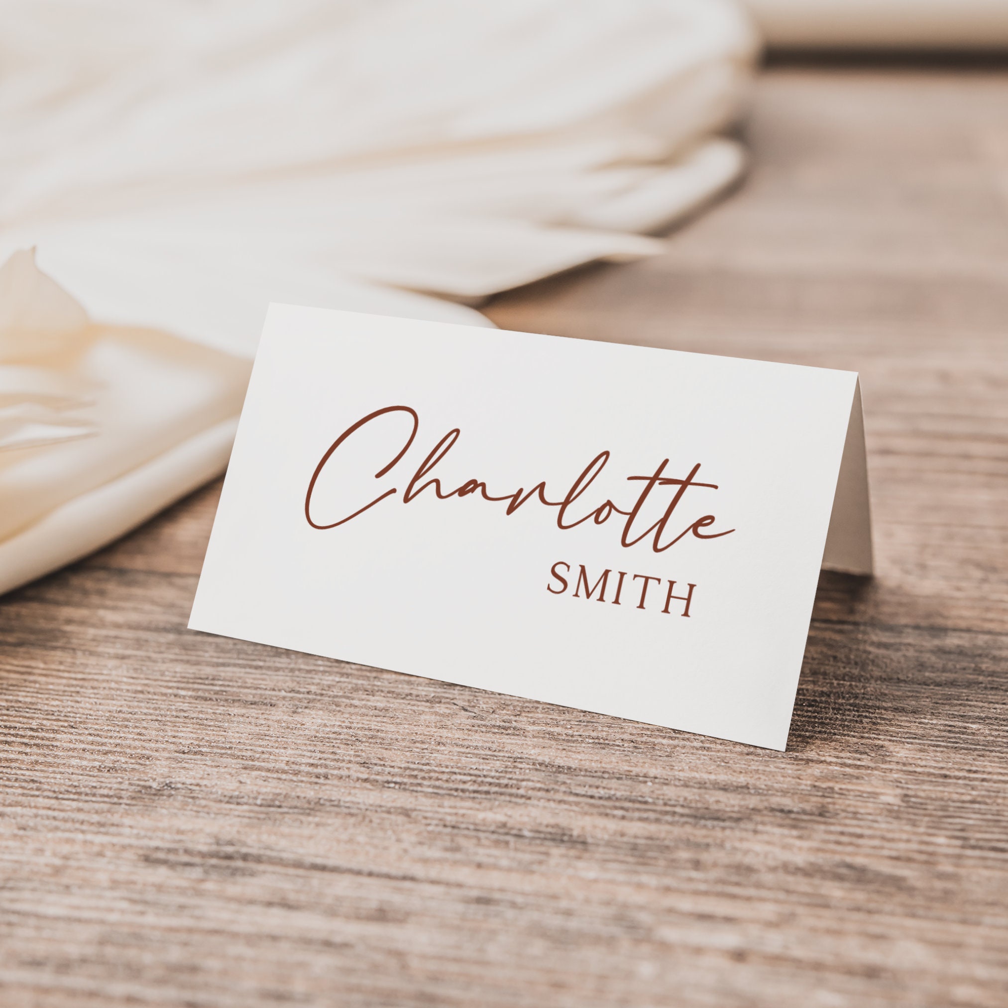 Wedding Place Card Template, Printable Place Cards, Editable Name Cards ...