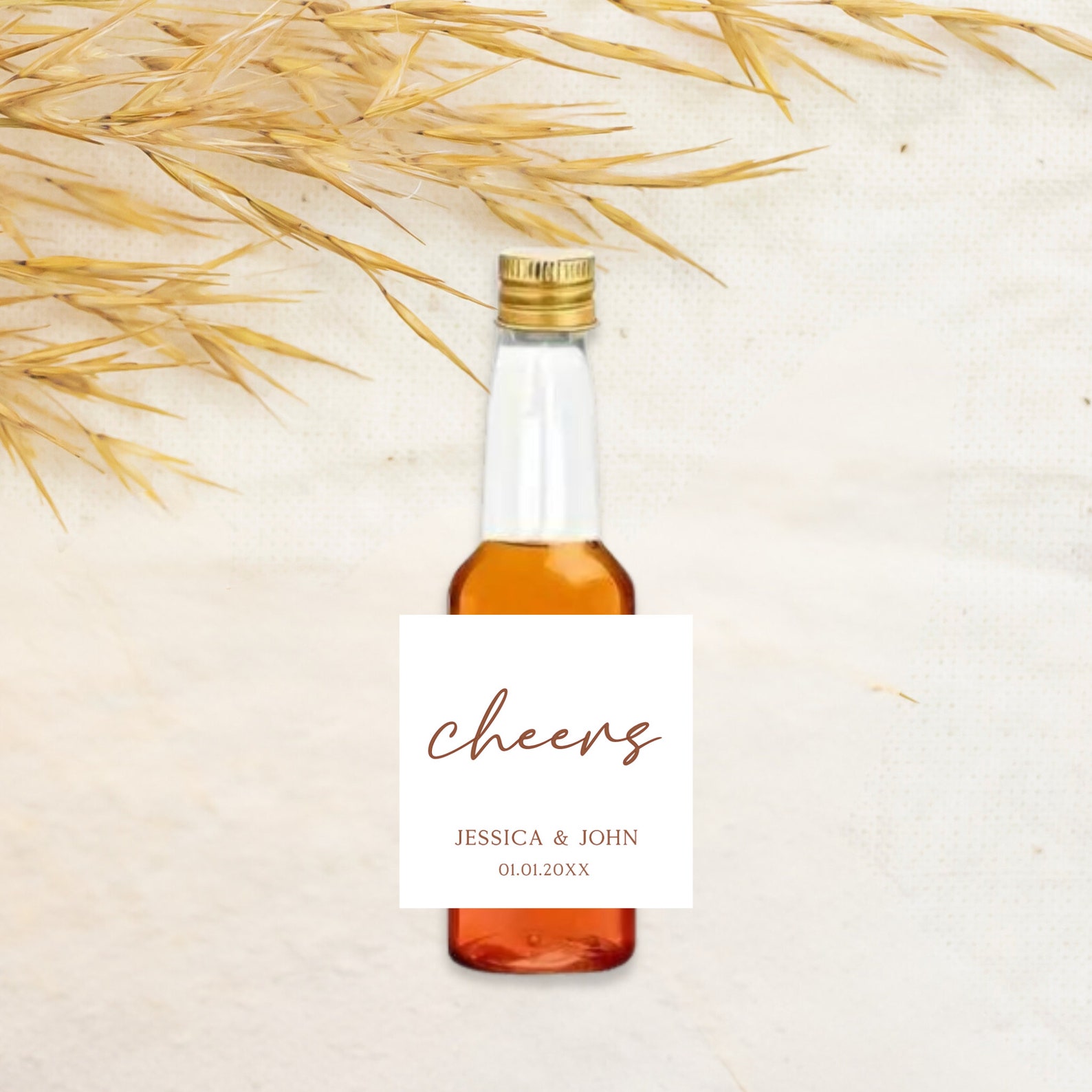 Shot Bottle Label Templates, DIY Wedding Favors, Custom Labels for Mini ...