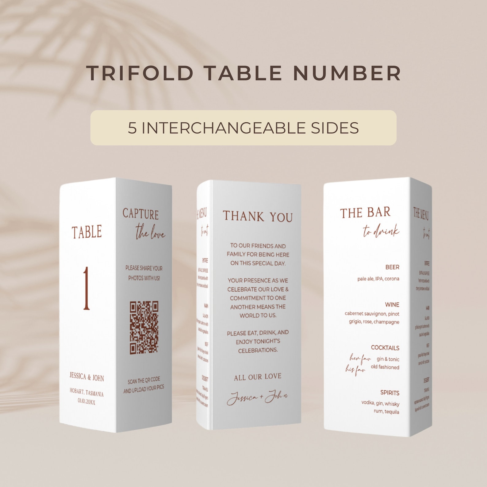 Trifold Table Number Template, Wedding Table Number Sign, Printable ...