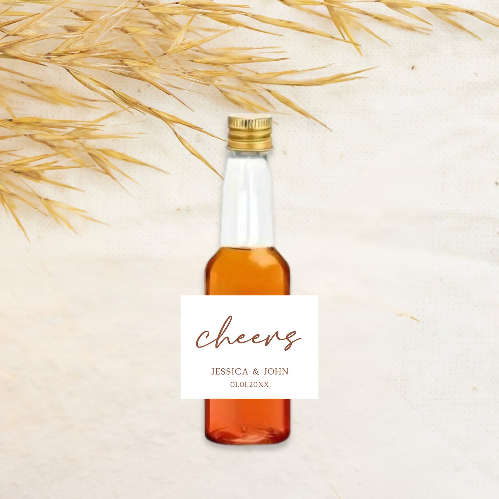 Shot Bottle Label Templates, DIY Wedding Favors, Custom Labels for Mini ...