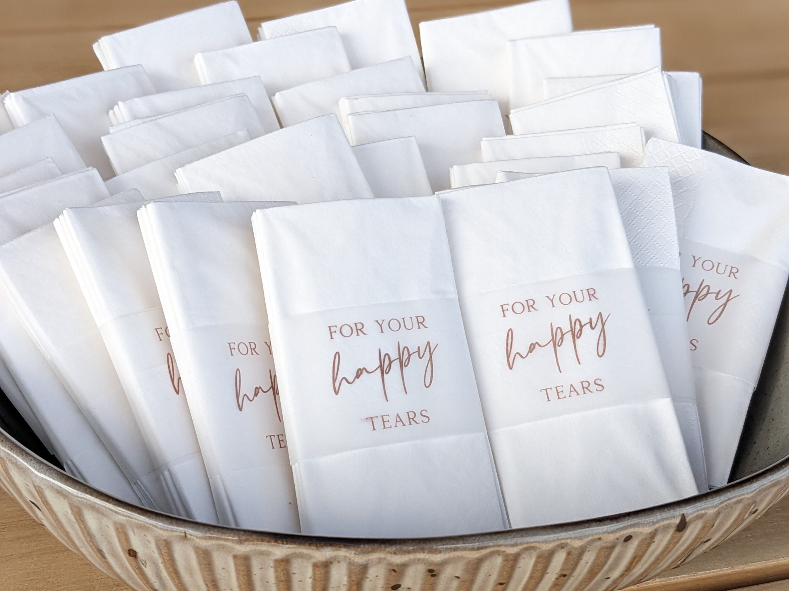 Wedding Tissues Template, Editable Happy Tears Tissues Wrap, Printable ...