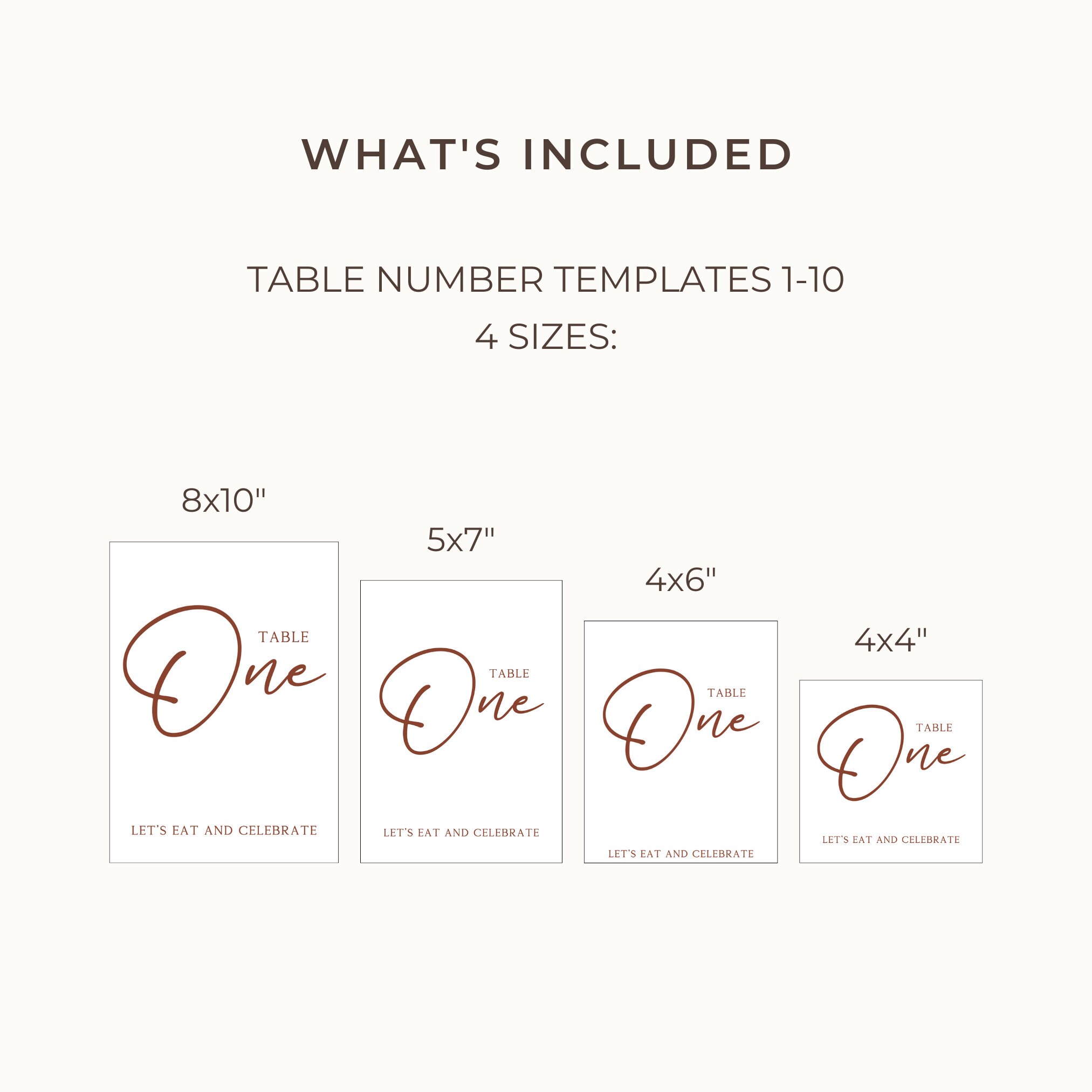Wedding Table Numbers Template, Table Numbers Wedding Template, Boho ...