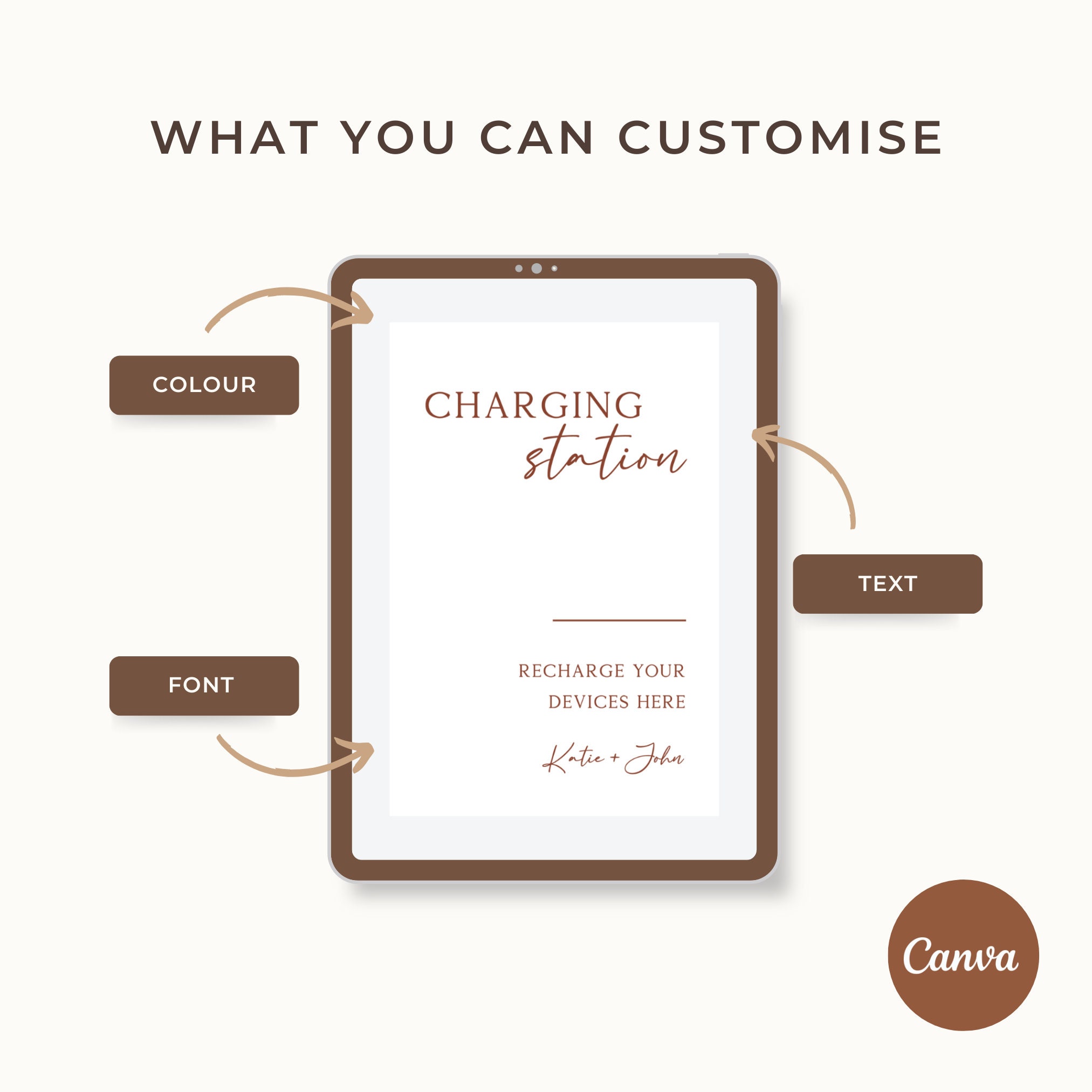 Charging Station Sign Template, Printable Wedding Sign, Recharge Your ...