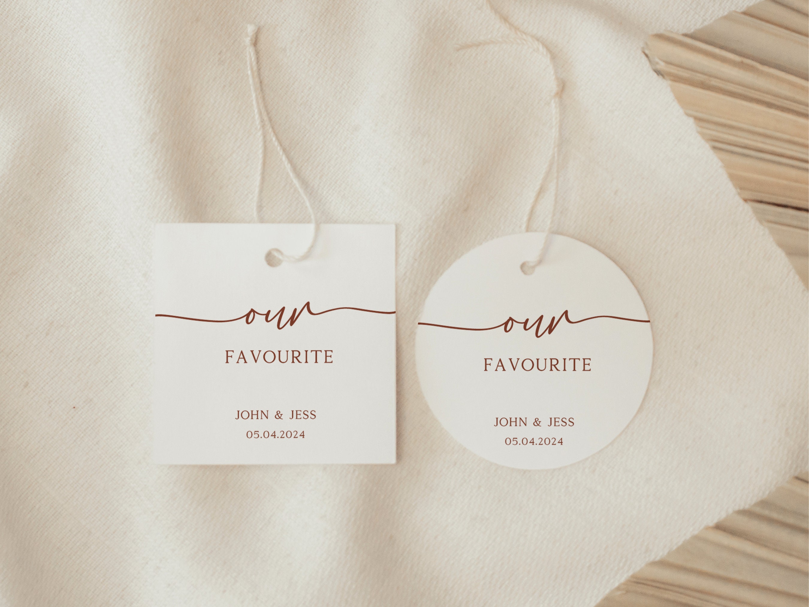 Wedding Favor Sticker Template, Editable His Favourite Her Favourite ...