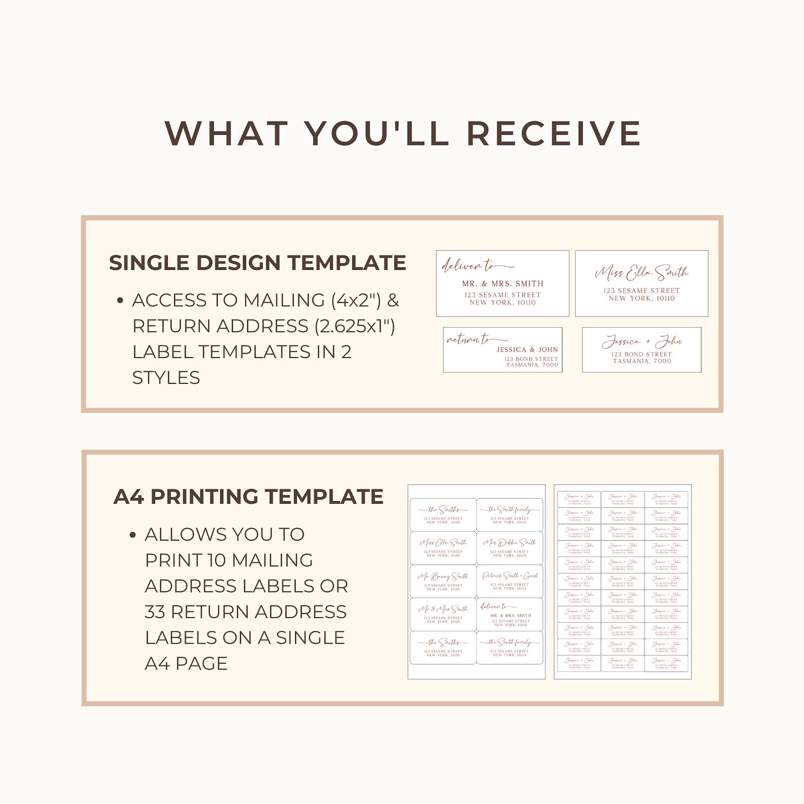 Envelope Address Label Templates, Editable Return Address Labels ...