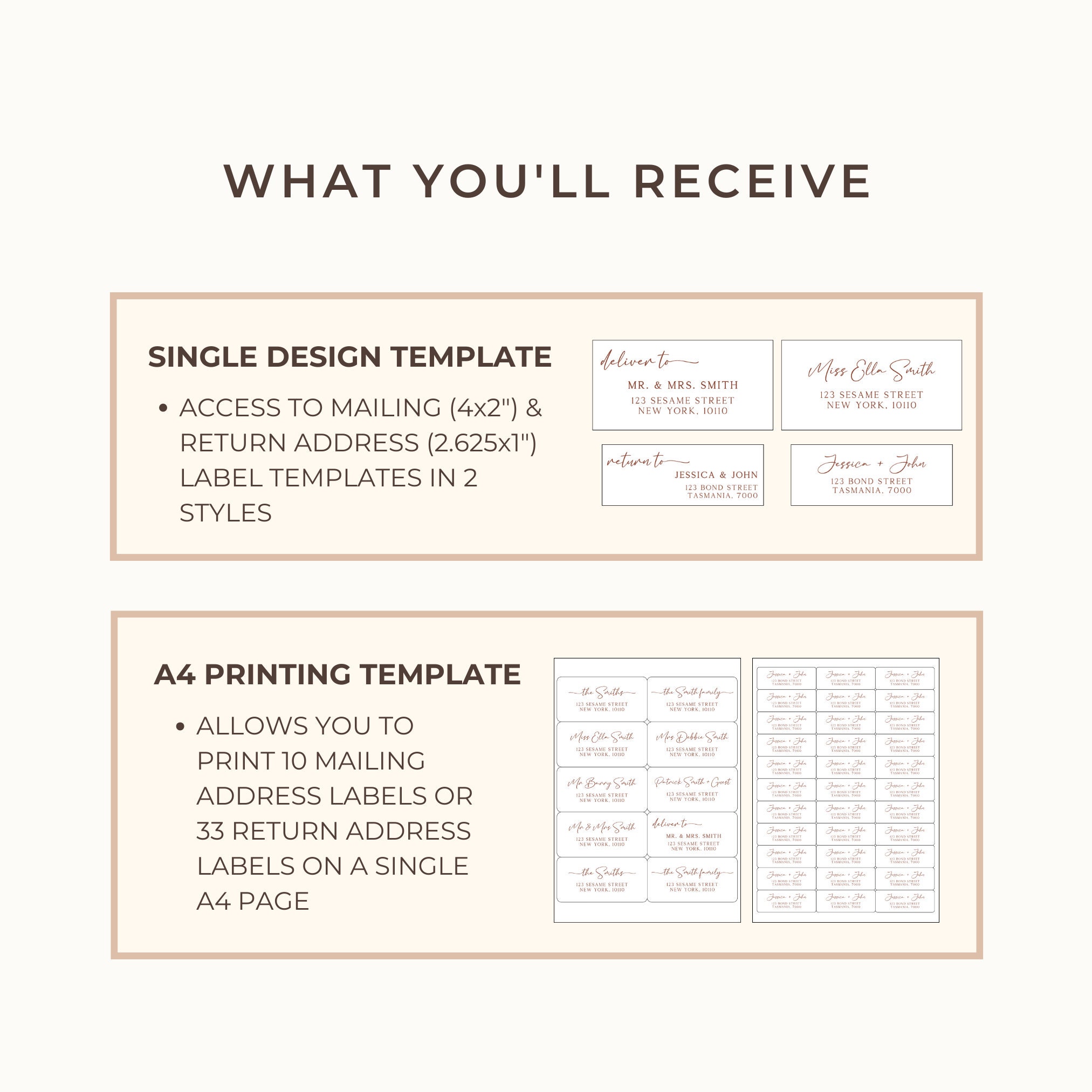 Envelope Address Label Templates, Editable Return Address Labels ...
