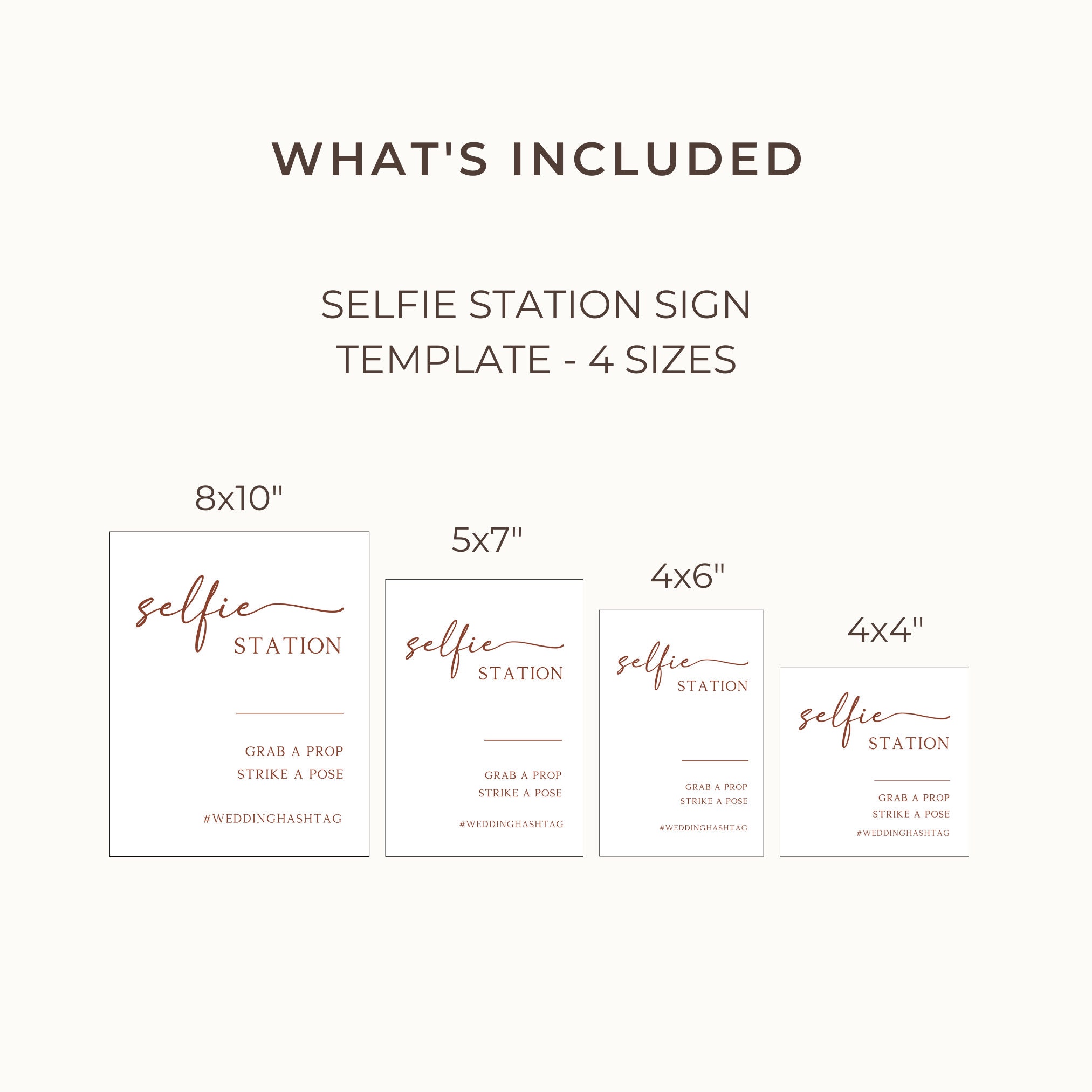 Photo Booth Sign Template, Selfie Station Printable Sign, Wedding Photo ...