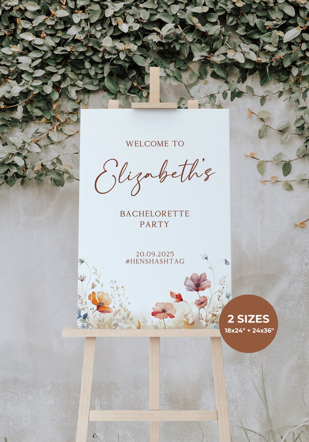Large Bachelorette Welcome Sign Template, Editable Bachelorette Party ...