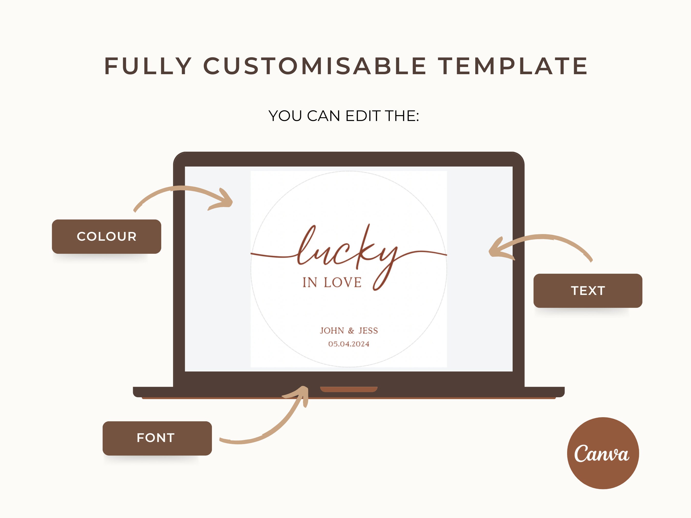 Lucky in Love Sticker Template, Custom Lotto Ticket Wedding Favor ...