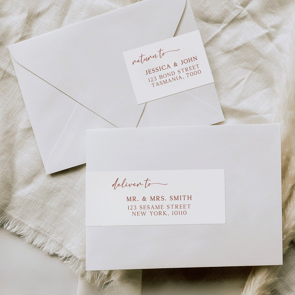 Envelope Wrap Template, Editable Wrap Around Labels, 8x2 Envelope ...