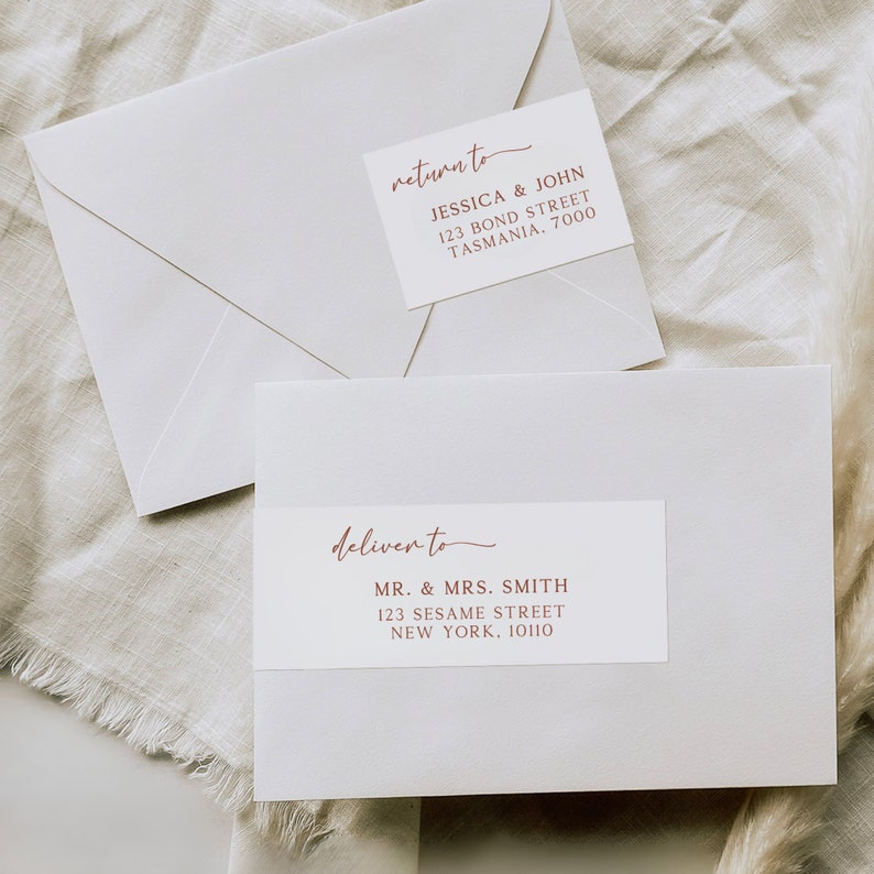 Envelope Wrap Template, Editable Wrap Around Labels, 8x2 Envelope ...