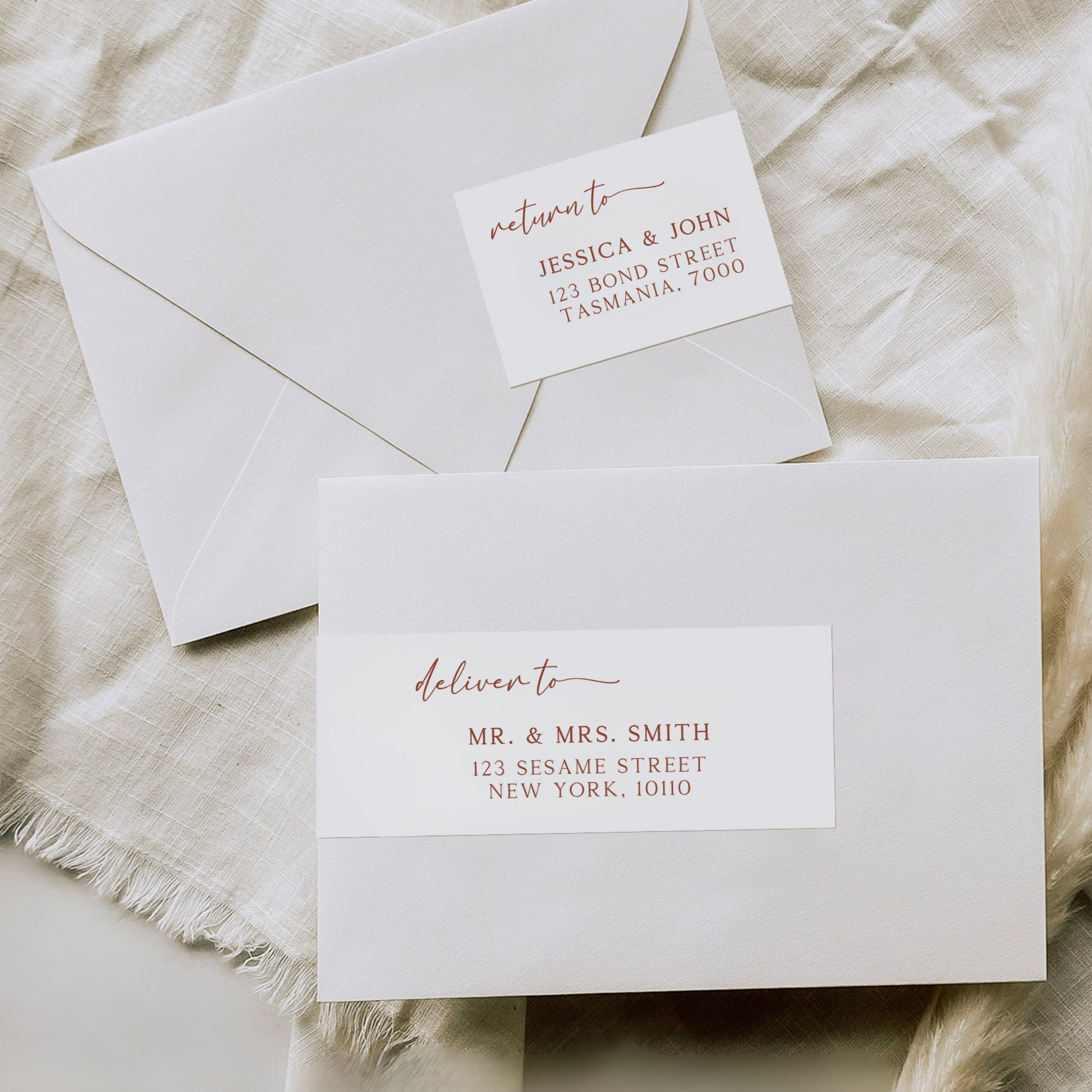 Envelope Wrap Template, Editable Wrap Around Labels, 8x2 Envelope ...