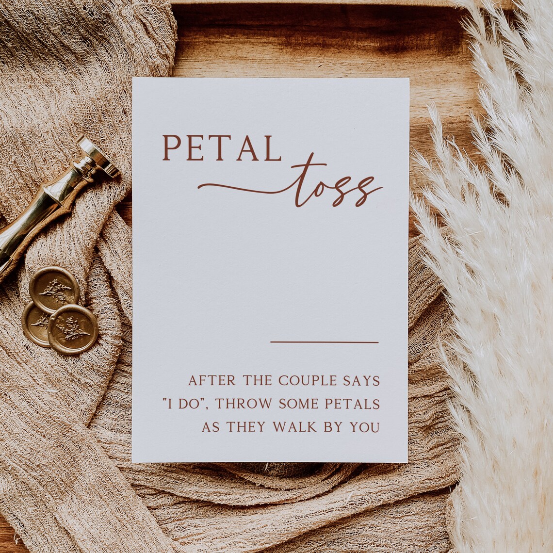 Petal Toss Sign Template, Editable Confetti Toss Sign, Custom Wedding ...