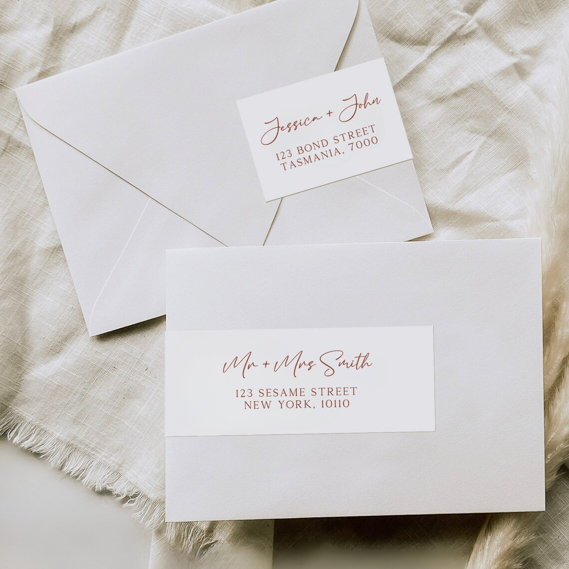 Envelope Wrap Template, Editable Wrap Around Labels, 8x2 Envelope ...