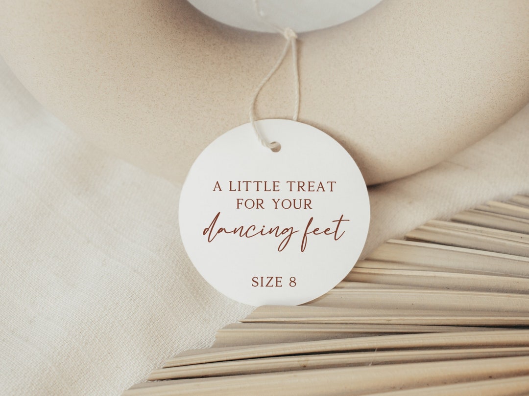 Wedding Flip Flop Tag Template, Wedding Dancing Shoes Labels, A Little ...