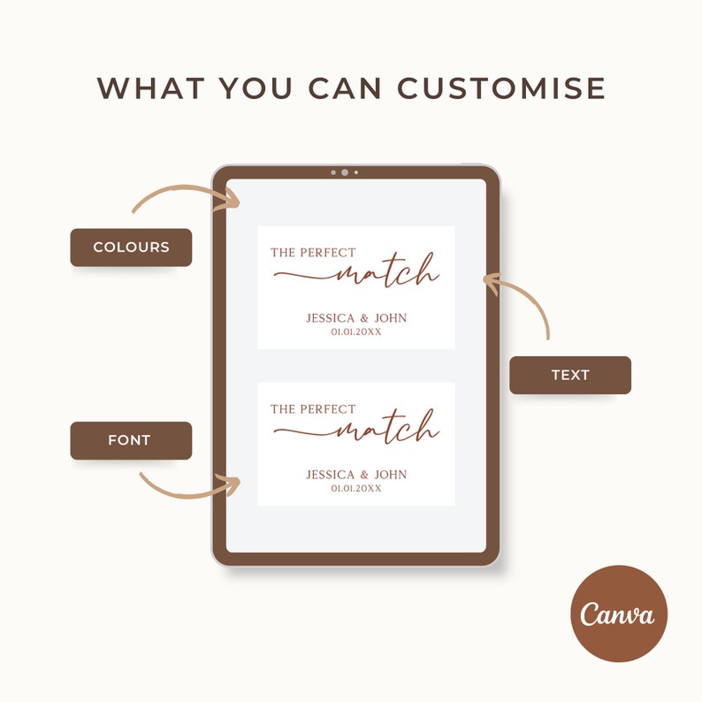 Matchbox Label Template, Editable Wedding Favor Stickers, Custom ...