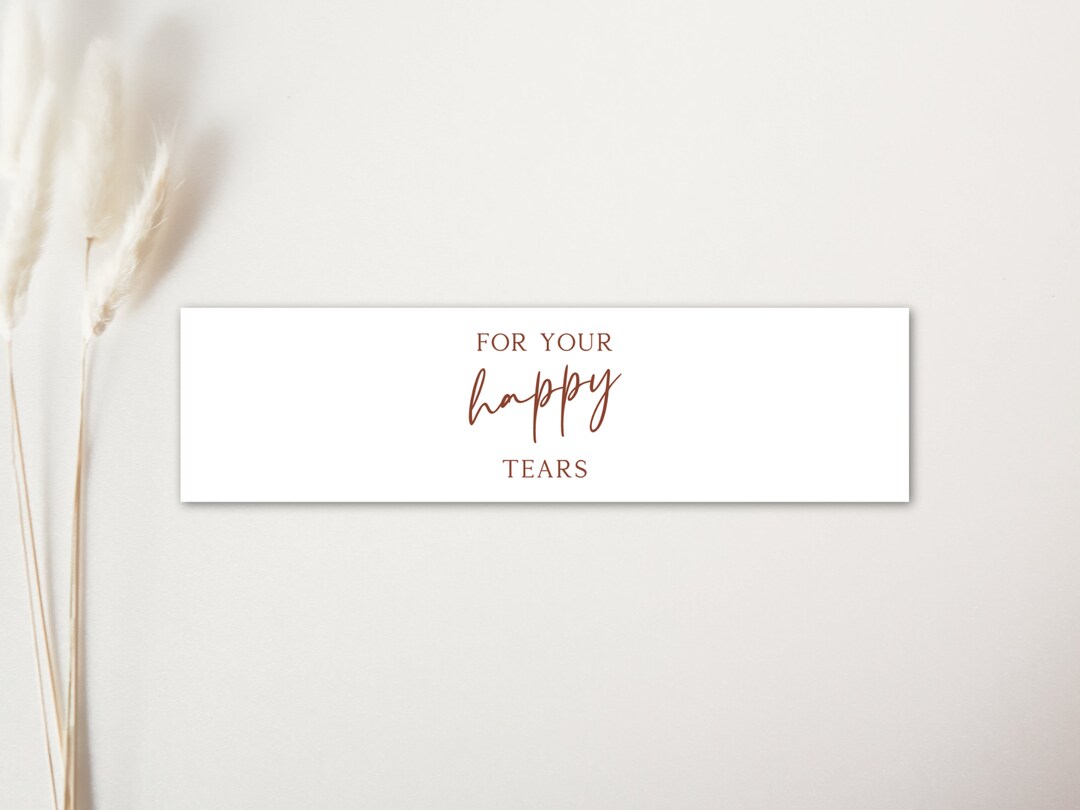 Wedding Tissues Template, Editable Happy Tears Tissues Wrap, Printable ...