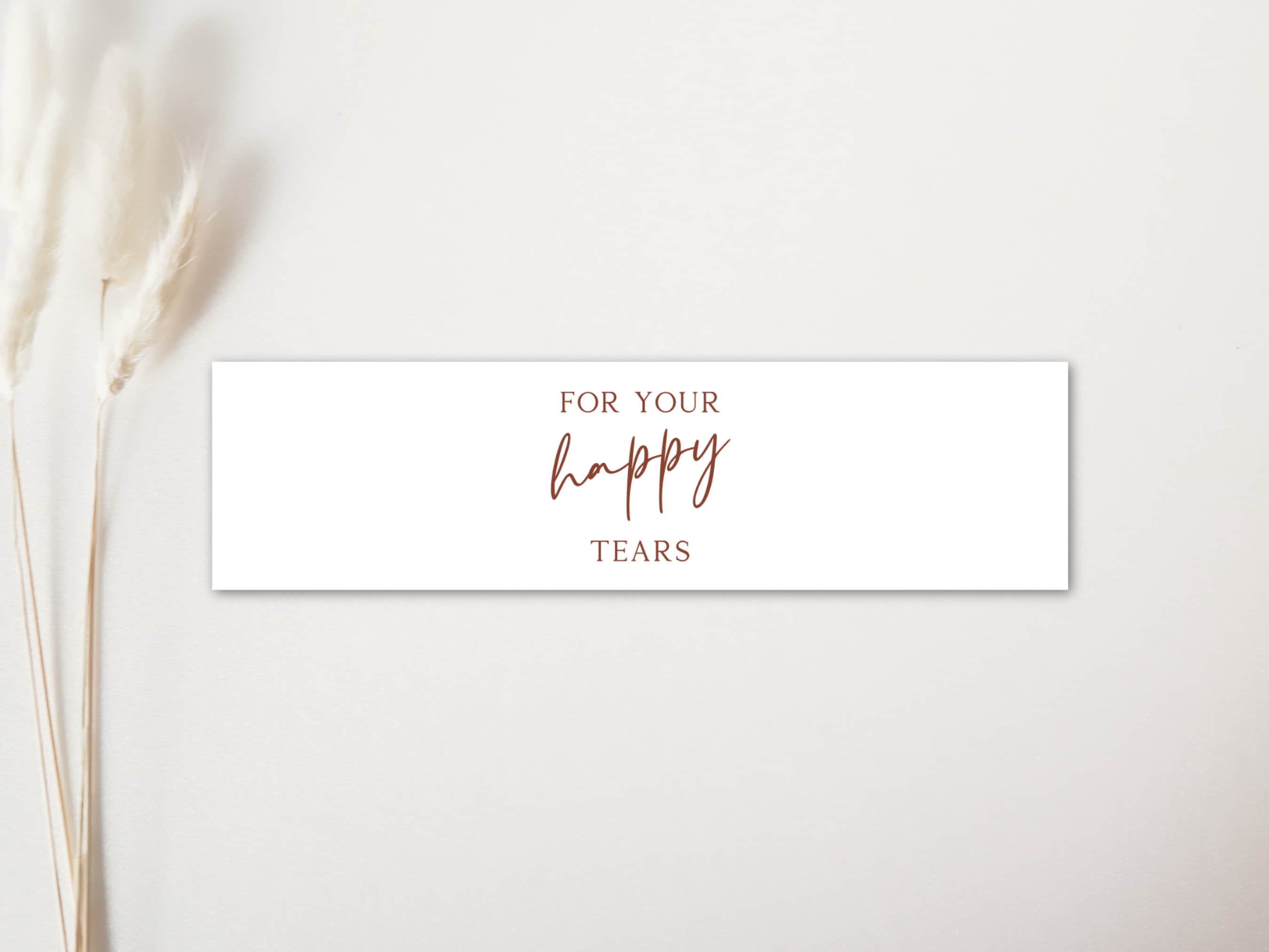 Wedding Tissues Template, Editable Happy Tears Tissues Wrap, Printable ...