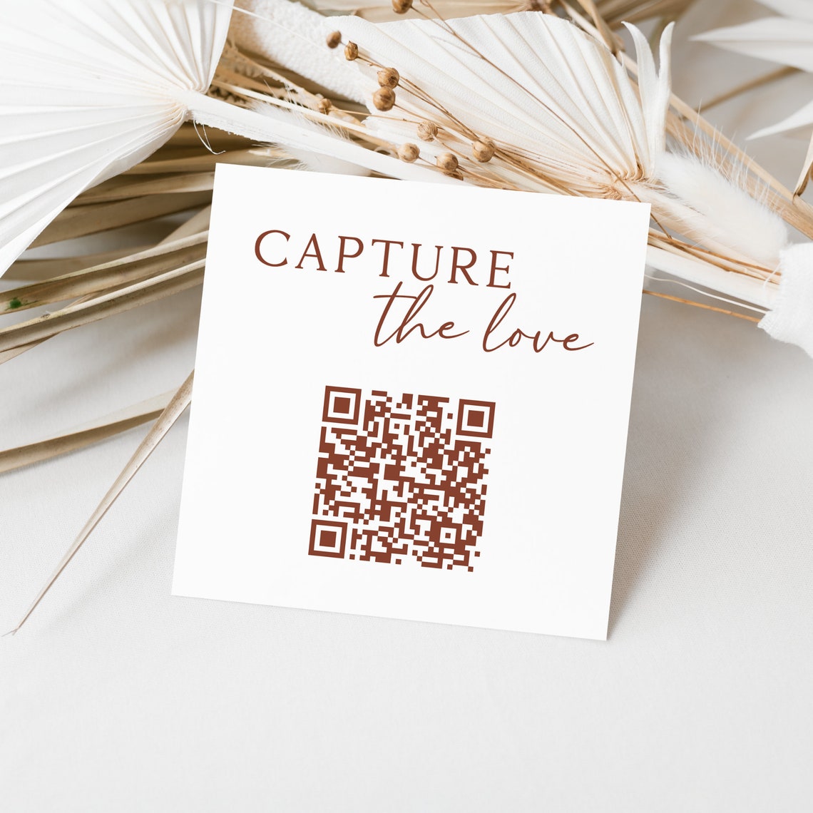 Capture the Love Wedding Sign Template QR Code Sign Share - Etsy