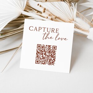 Capture the Love Wedding Sign Template, QR Code Sign, Share the Love ...