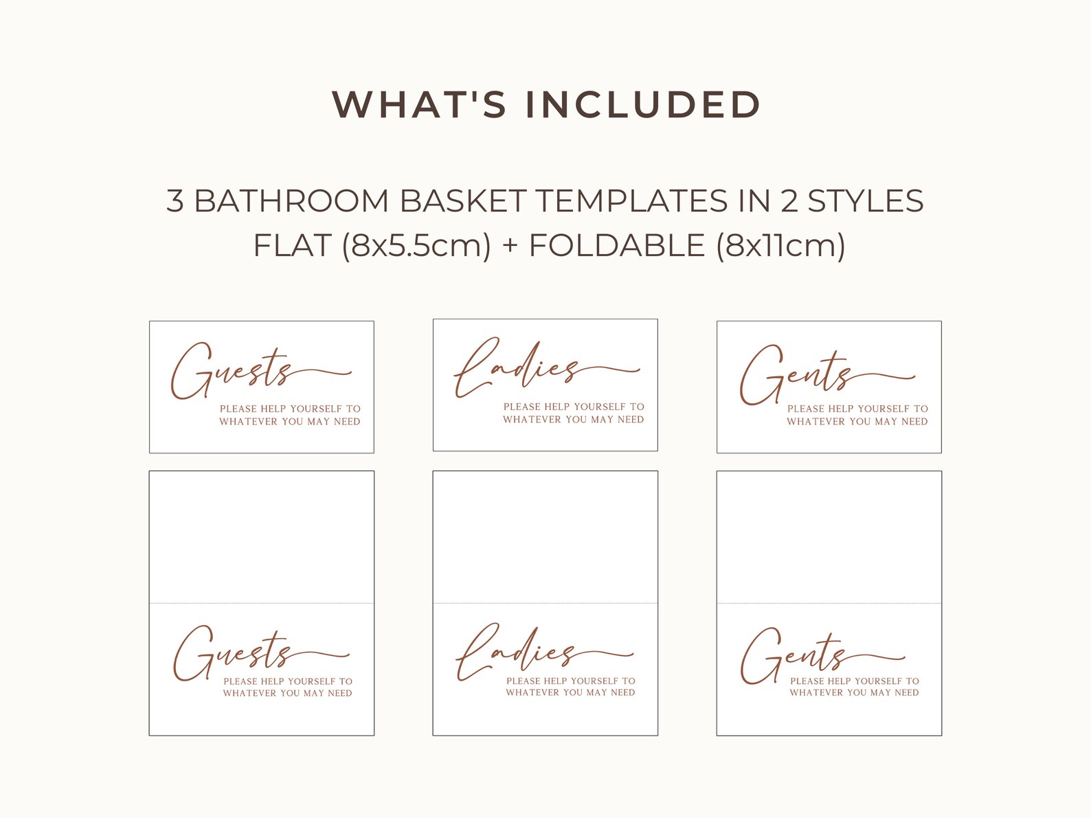 Bathroom Basket Sign Template, Editable Help Yourself Sign, Printable ...