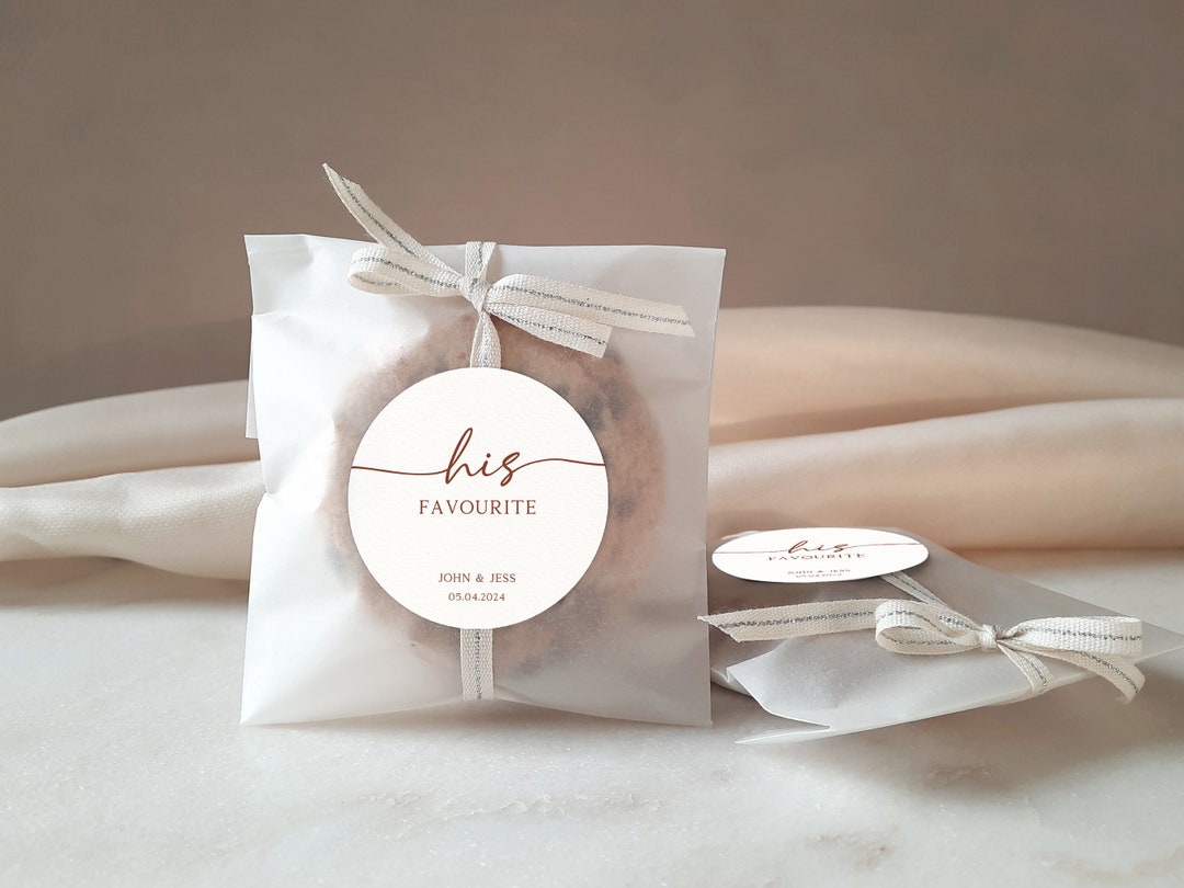 Wedding Favor Sticker Template, Editable His Favourite Her Favourite ...