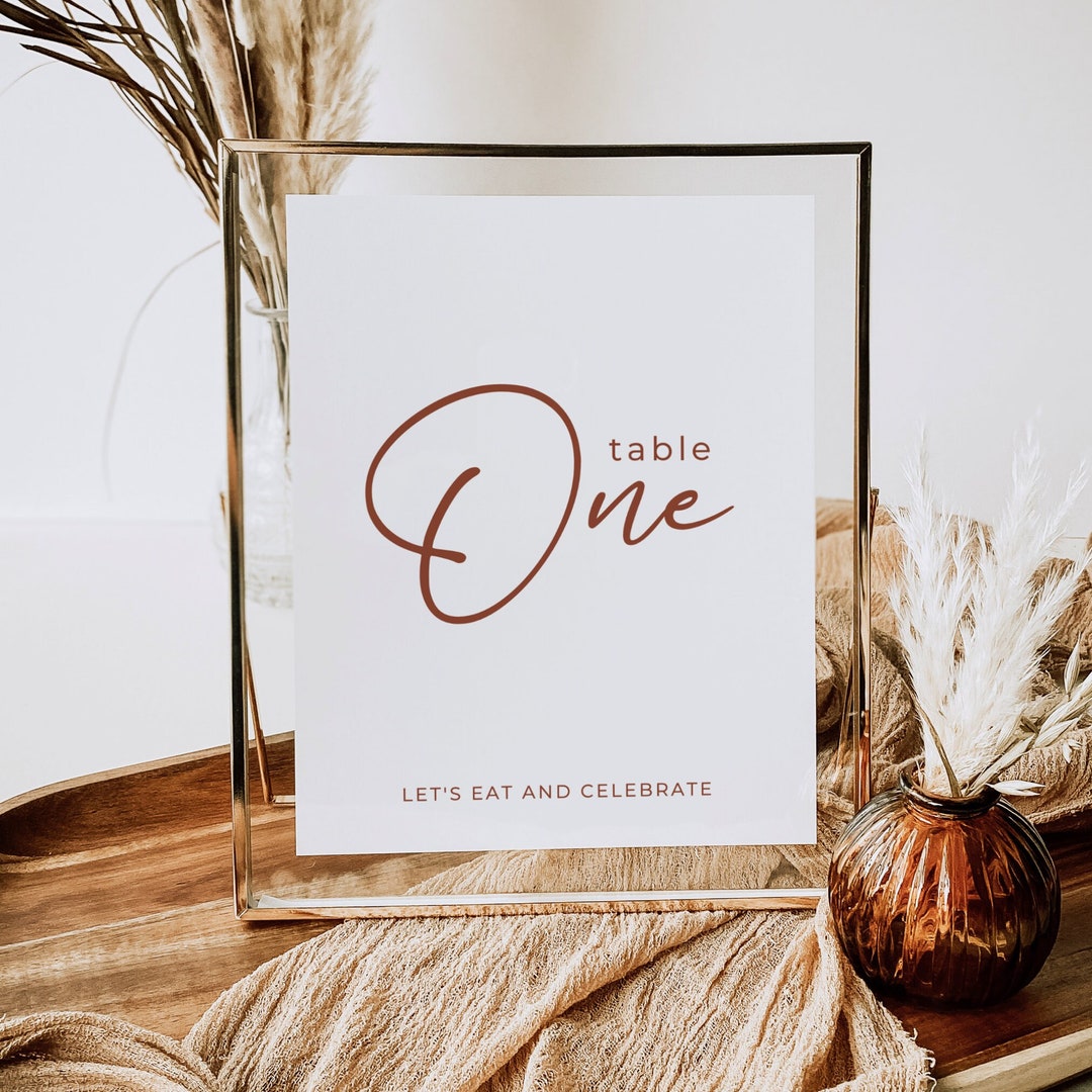 Boho Table Numbers Template Minimalist Table Numbers Wedding - Etsy