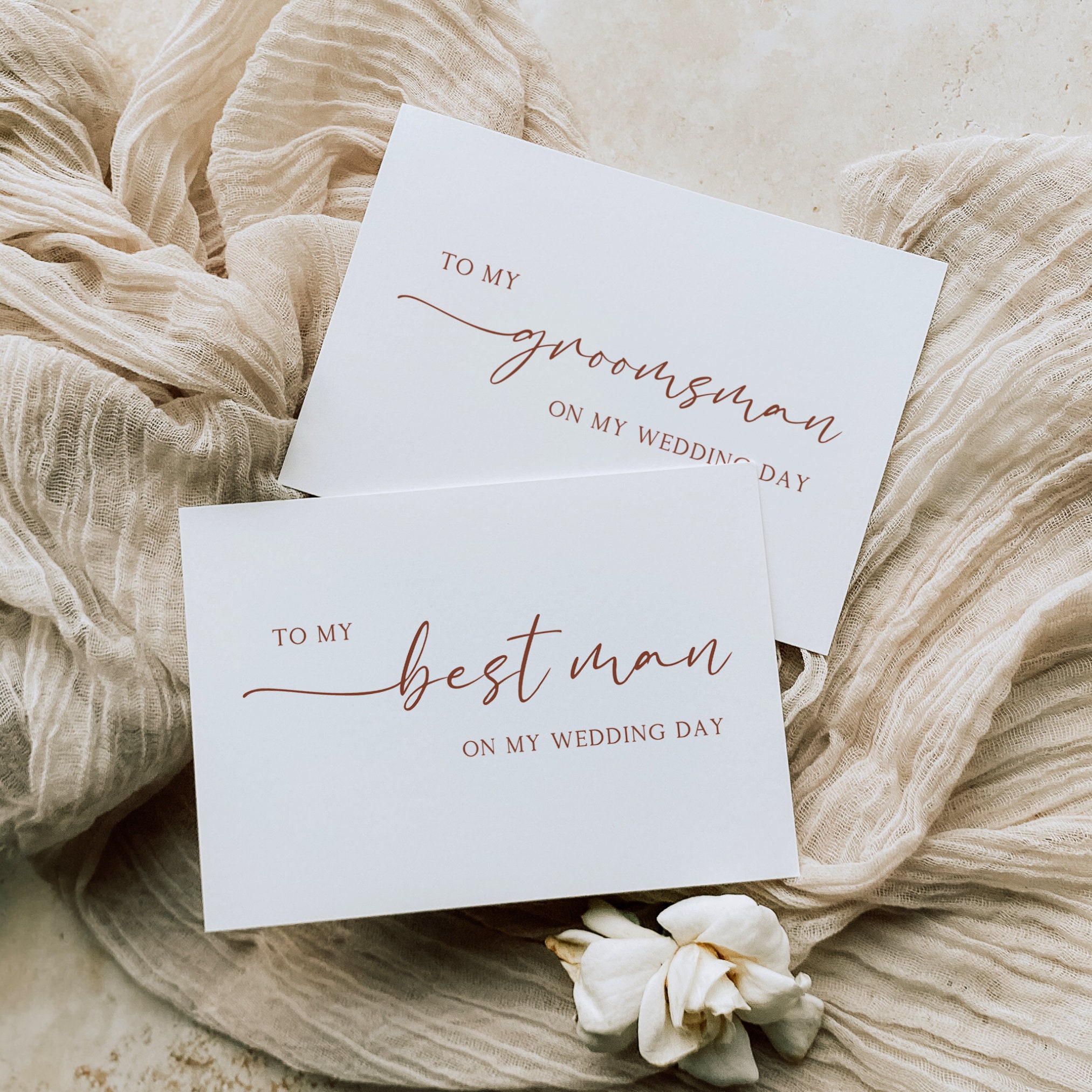 Wedding Day Card Template, to My Best Man, to My Groomsman, Printable ...