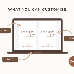 Recovery Kit Tag Template, Editable Wedding Hangover Kit Tag, Printable ...