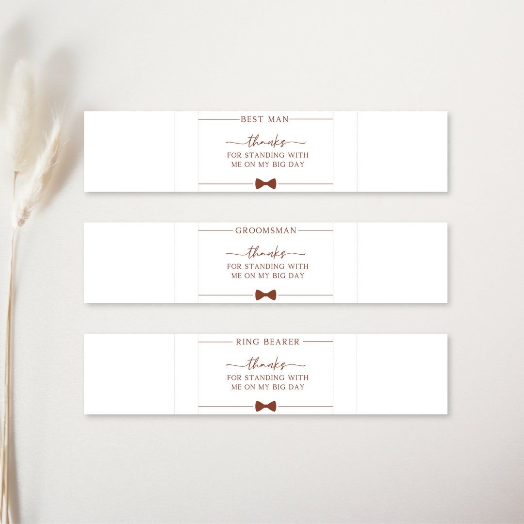 Groomsman Proposal Sock Wrap Template | Printable Wedding Socks | Ring ...