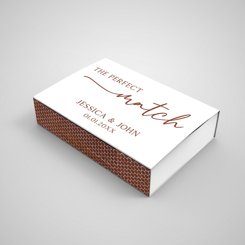 Matchbox Label Template, Editable Wedding Favor Stickers, Custom ...