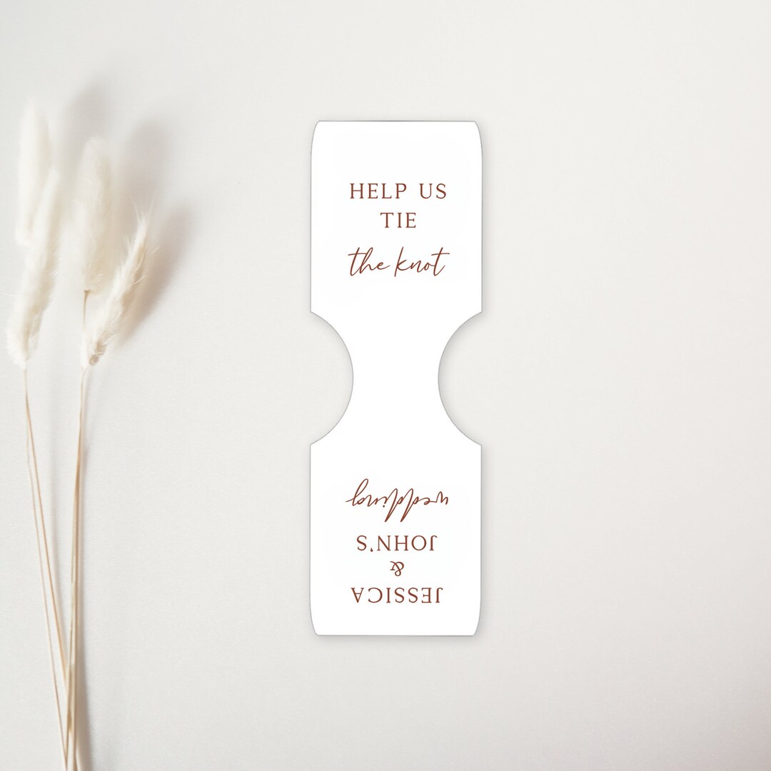 Printable Scrunchie Tag Template | Wedding Proposal Gift | Help Us Tie ...