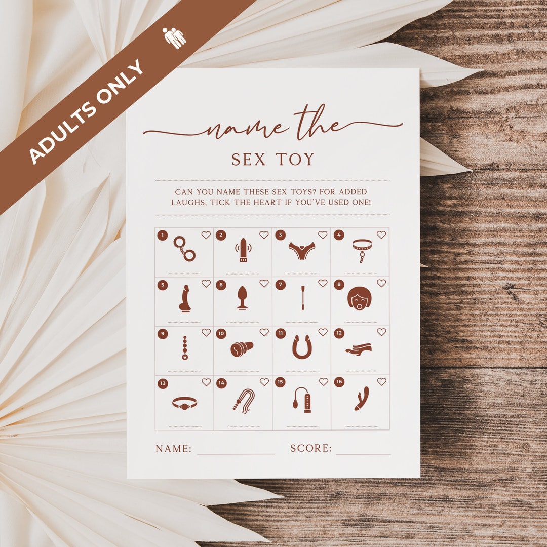 Name The Sex Toy Game Template Adults Only Bachelorette Party Game X 3472
