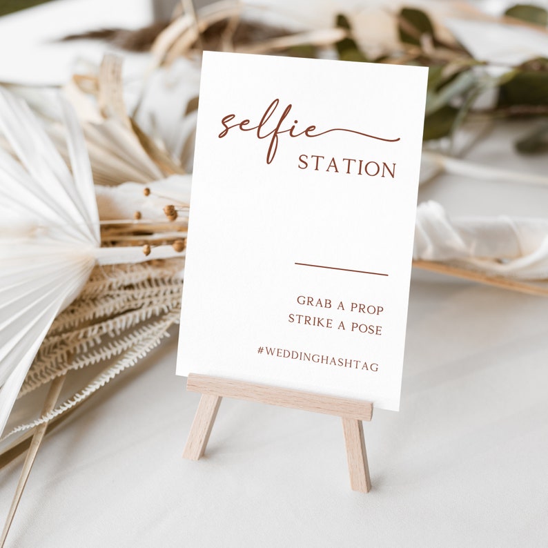 Photo Booth Sign Template, Selfie Station Printable Sign, Wedding Photo ...