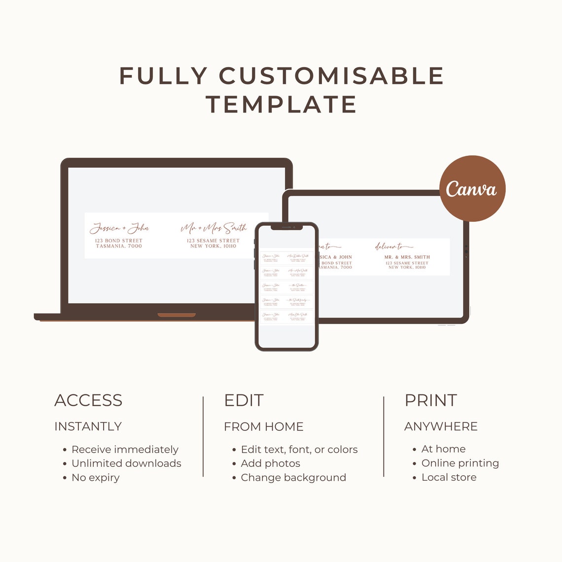 Envelope Wrap Template, Editable Wrap Around Labels, 8x2 Envelope ...