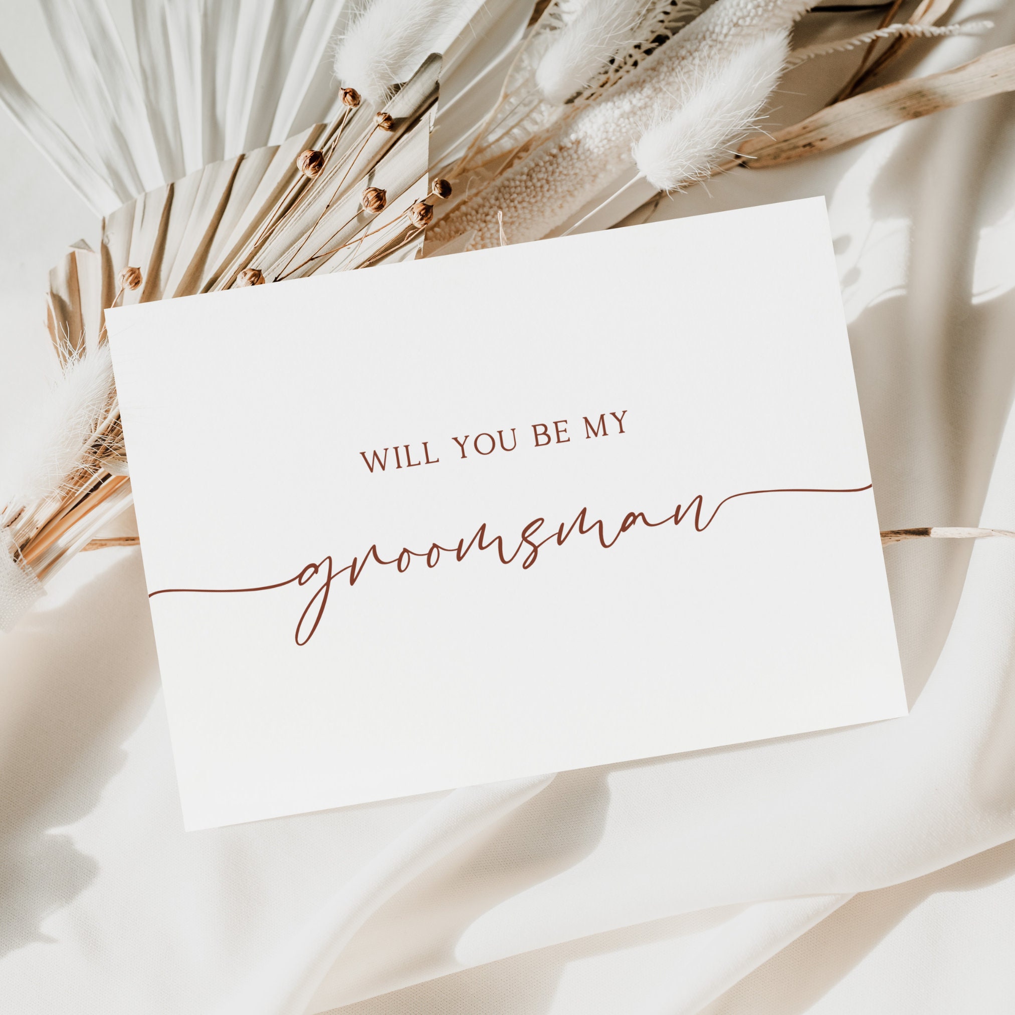 Groomsman Proposal Card Template, Printable Best Man Proposal Card ...