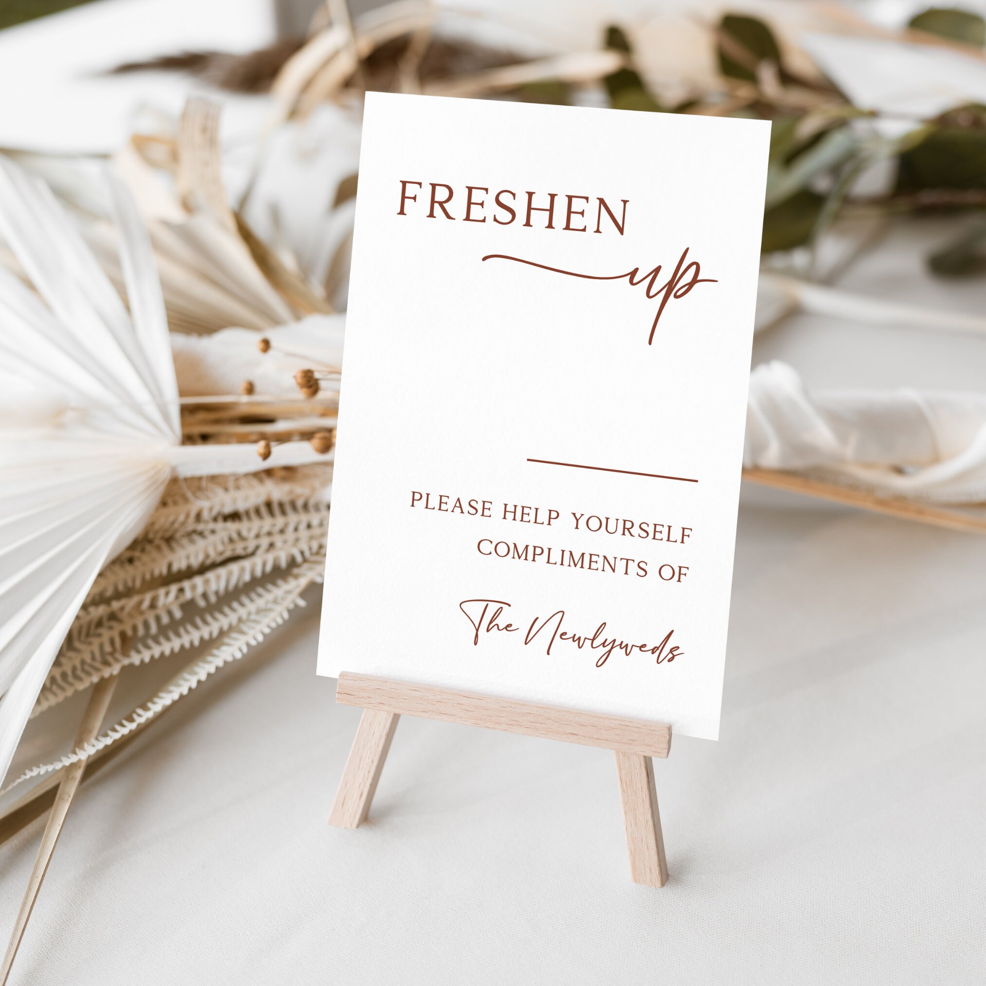 Bathroom Basket Sign Template, Editable Wedding Basket Sign, Restroom ...