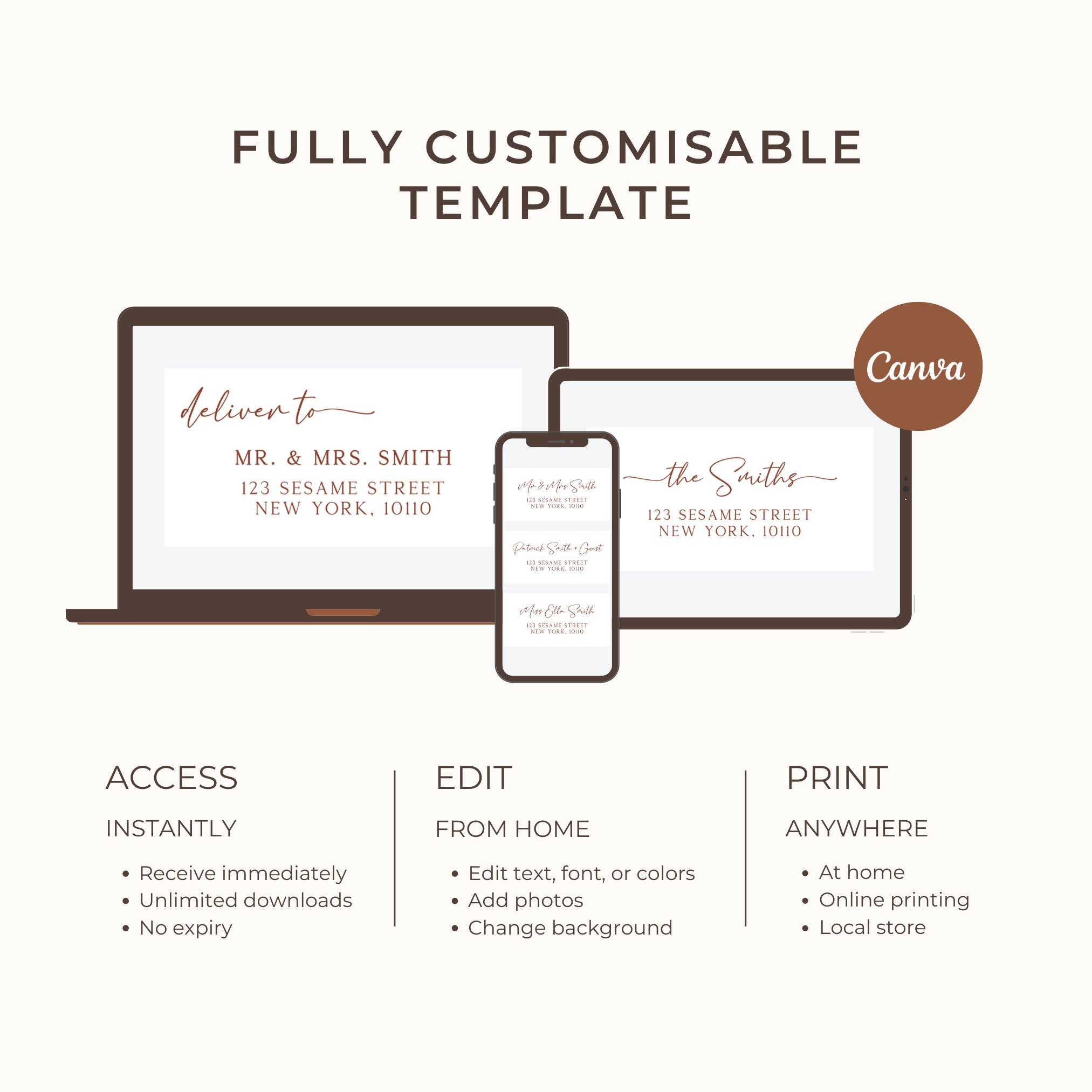 Envelope Address Label Templates, Editable Return Address Labels ...