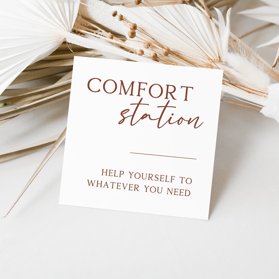 Comfort Station Sign Template, Printable Wedding Sign, Help Yourself ...