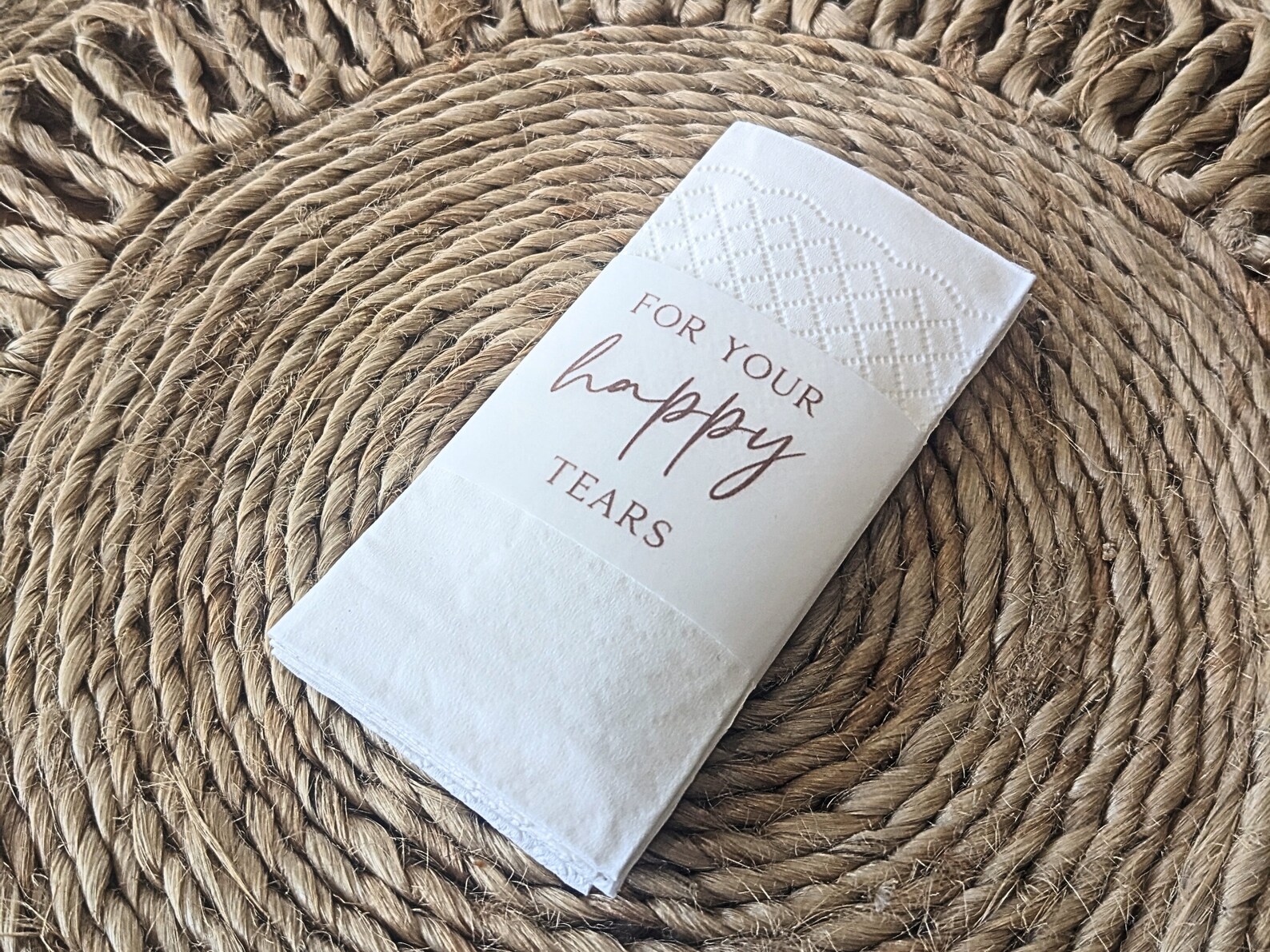 Wedding Tissues Template, Editable Happy Tears Tissues Wrap, Printable ...