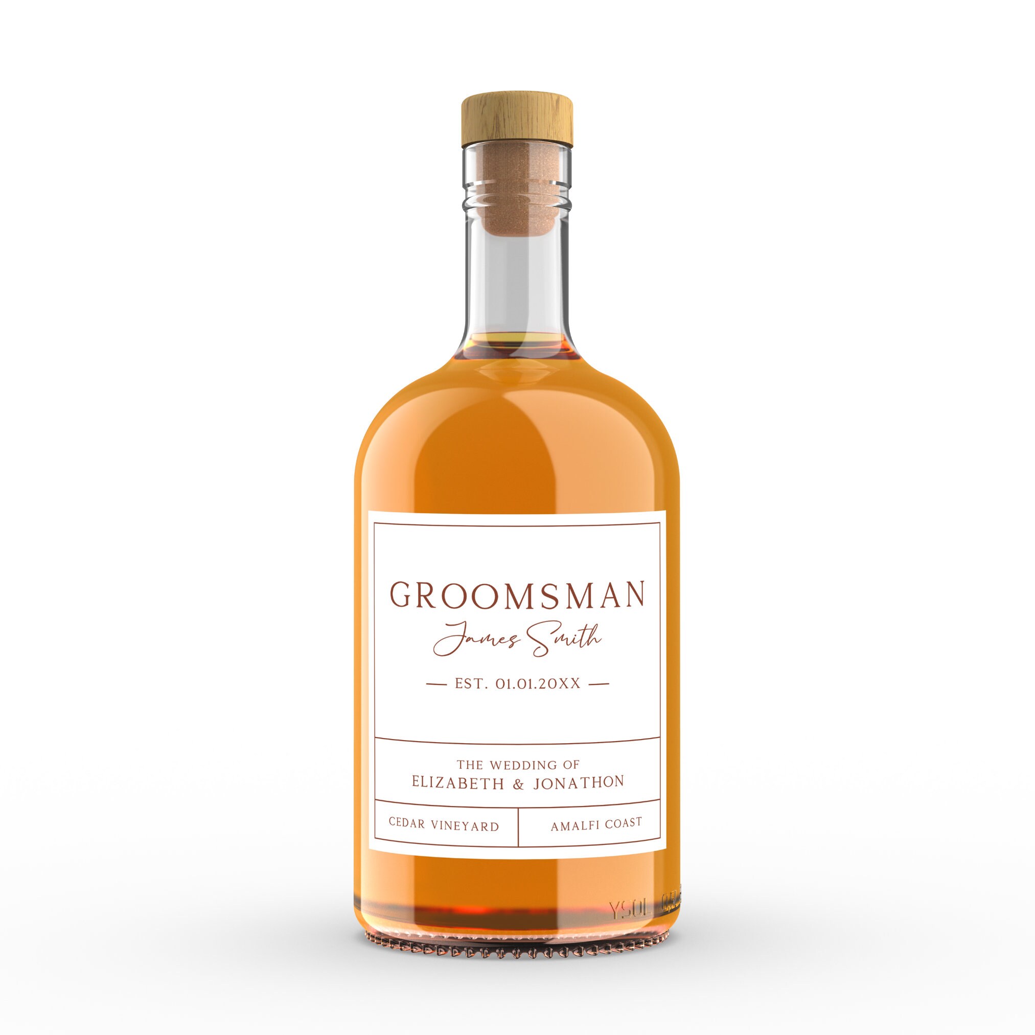 Groomsman Proposal Whiskey Label Template Best Man Proposal Custom ...