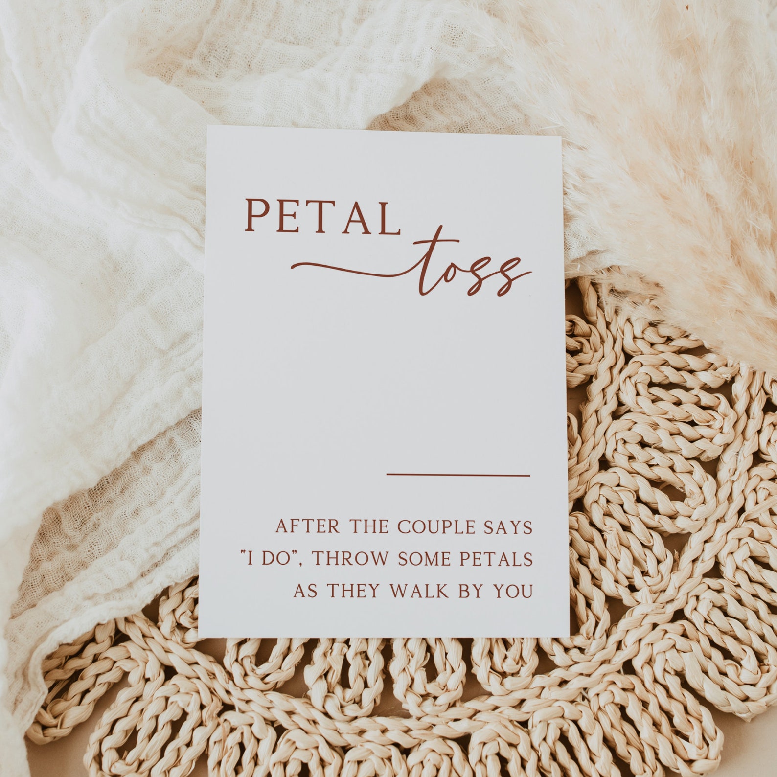 Petal Toss Sign Template, Editable Confetti Toss Sign, Custom Wedding ...