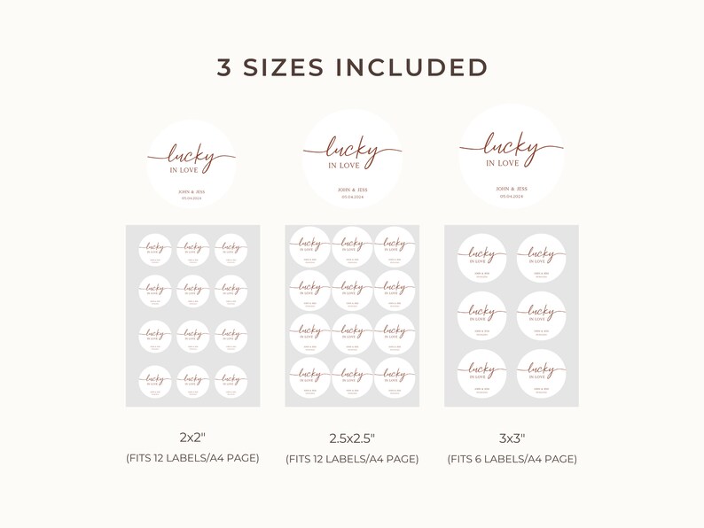 Lucky in Love Sticker Template, Custom Lotto Ticket Wedding Favor ...