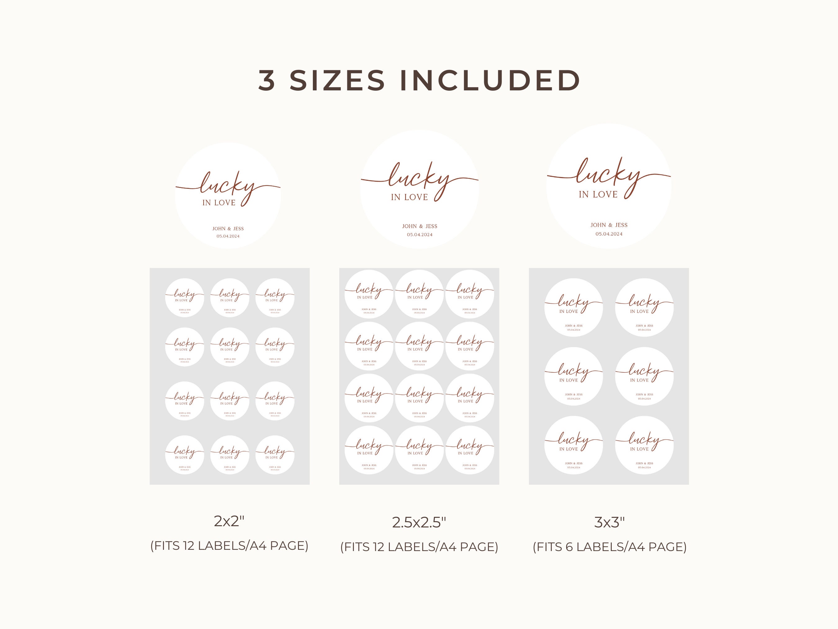 Lucky in Love Sticker Template, Custom Lotto Ticket Wedding Favor ...