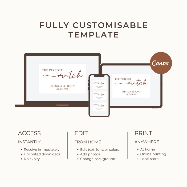 Matchbox Label Template, Editable Wedding Favor Stickers, Custom ...