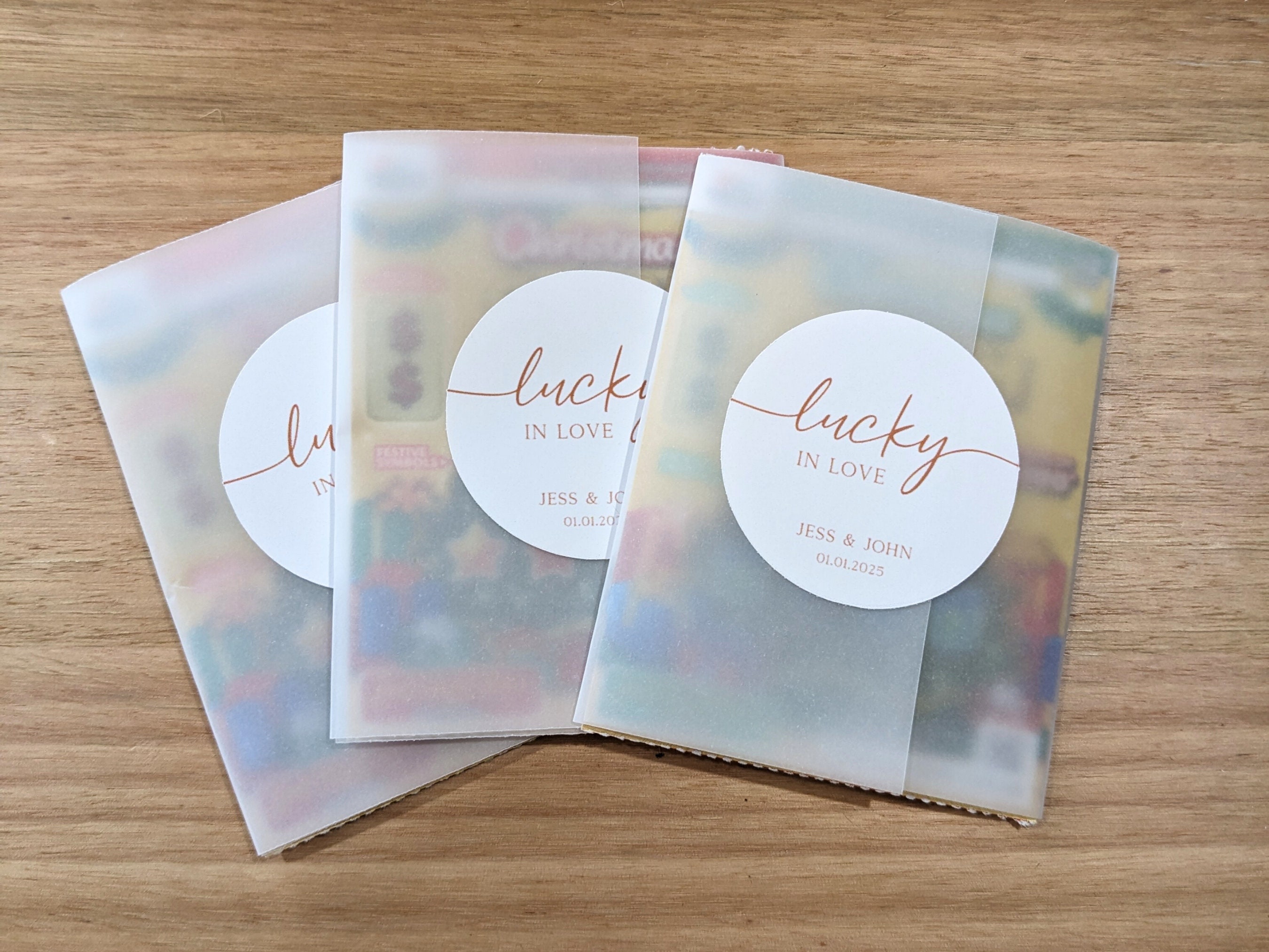 Lucky in Love Sticker Template, Custom Lotto Ticket Wedding Favor ...