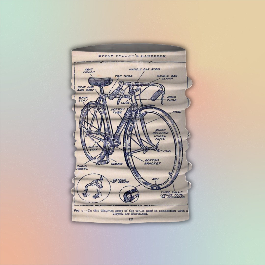 Anatomy-bicycle Sketchwork Design Unisex Buffwarm Neck Gaiter for ...
