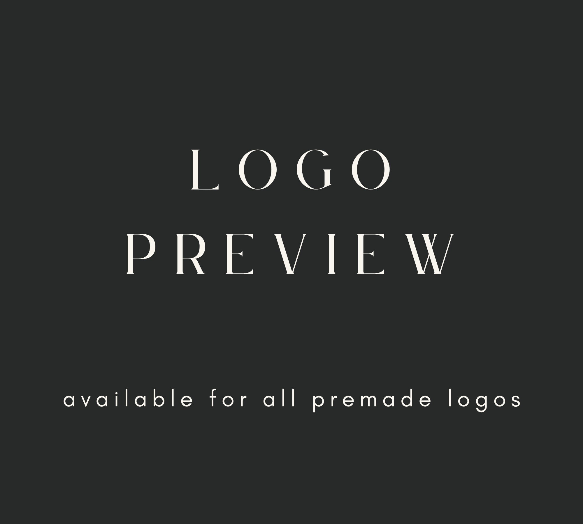 Logo Preview COLLIER PREMADE LOGOS - Etsy
