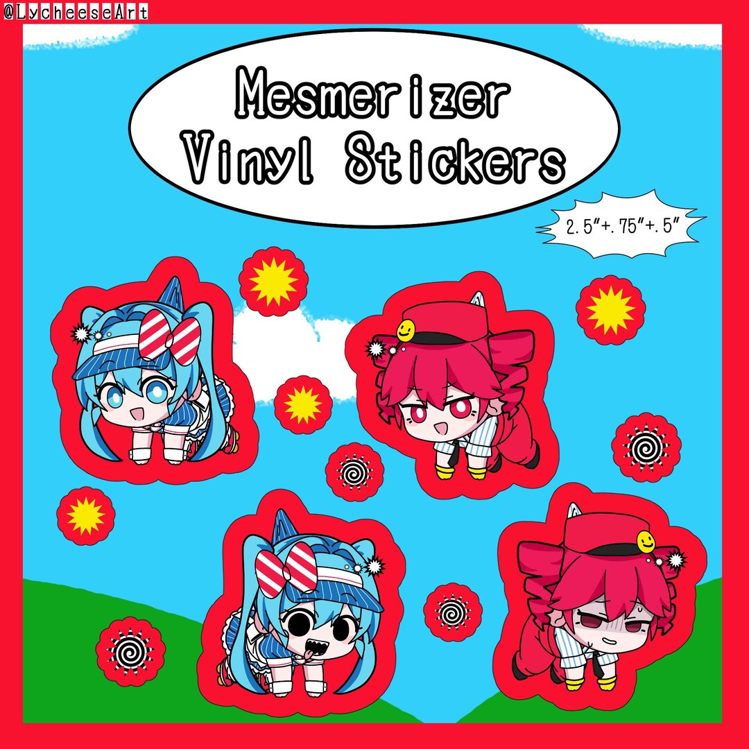 HOLO OPTION! Mesmerizer Teto Miku Vinyl Stickers (2.5"/.75"/.5 ...